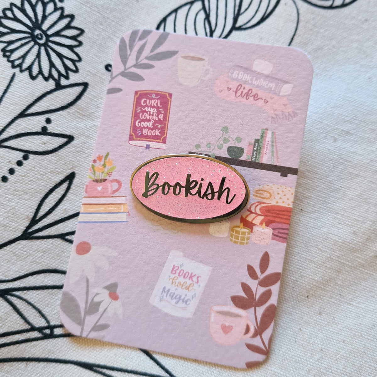 Bookish Enamel Pin – BeehiveYarns